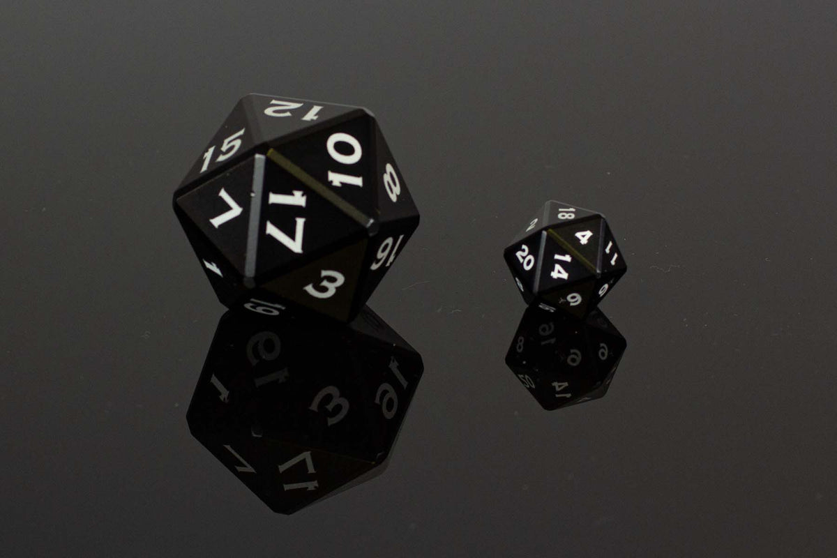 Table Breaker Series 40mm D20 - Balasar the Black – GRAVITY DICE
